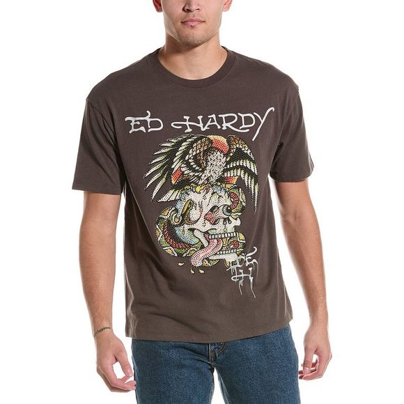 Ed Hardy | Shirts | Ed Hardy Mens Limited Edition Battle Skull Tshirt ...